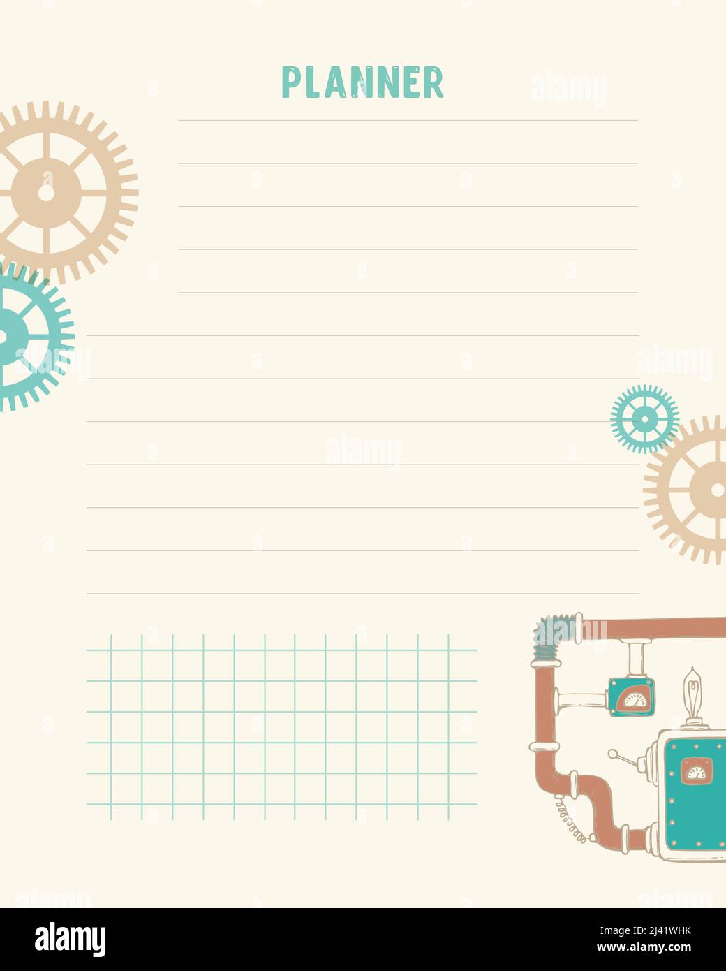 Printable weekly planner doodle layout hi-res stock photography and ...