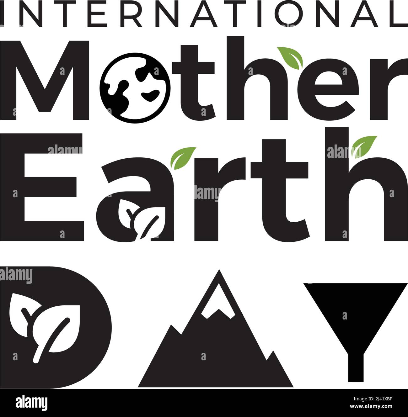 A design for celebrating international mother earth day, 22 April Stock ...