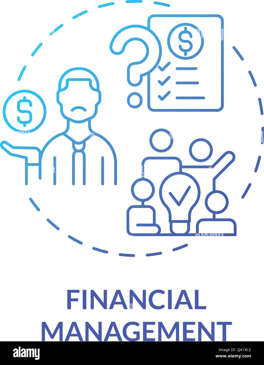 Financial management gradient linear Stock Vector Images - Alamy