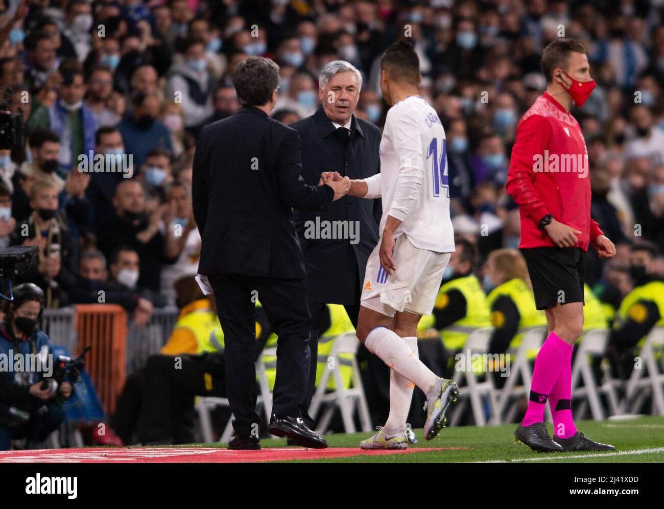 09 th april 2022; Stadium Santiago Bernabeu, Madrid, Spain; Men's La ...