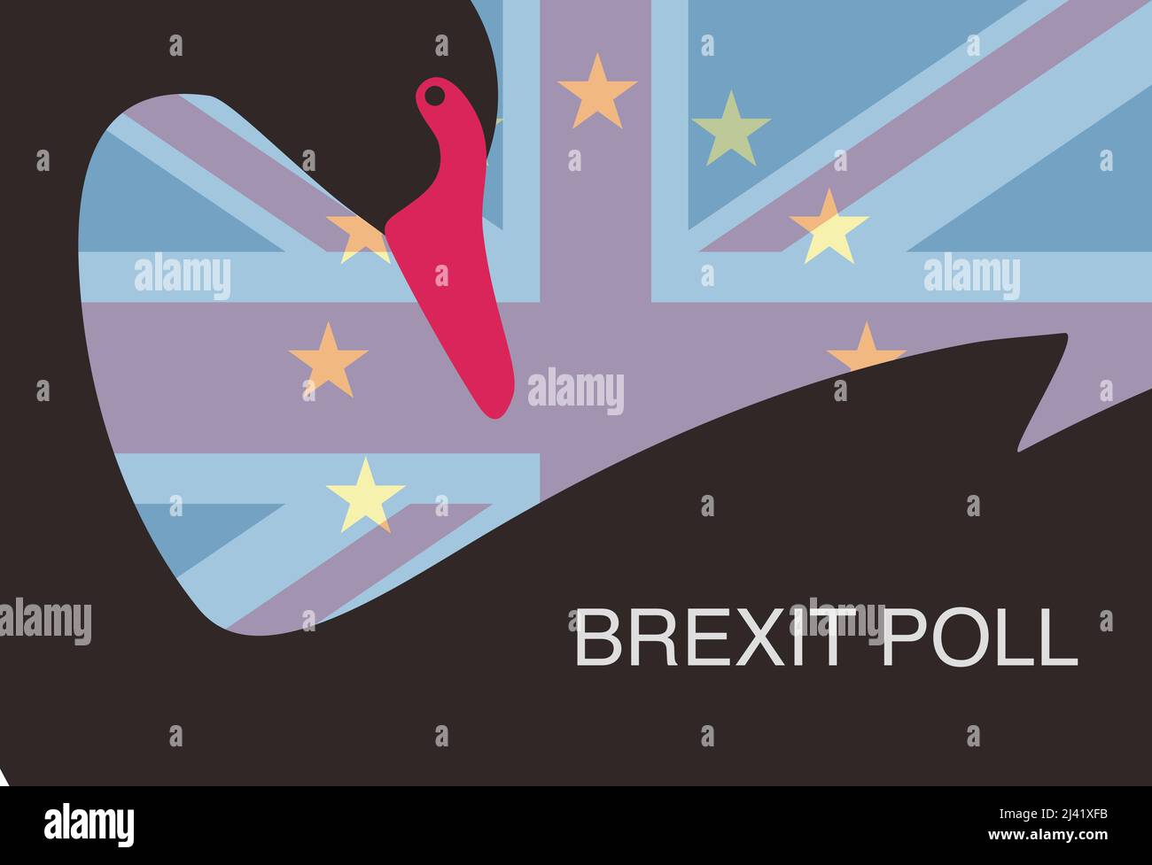 Brexit, black swan event poster vector illustration Stock Vector Image ...