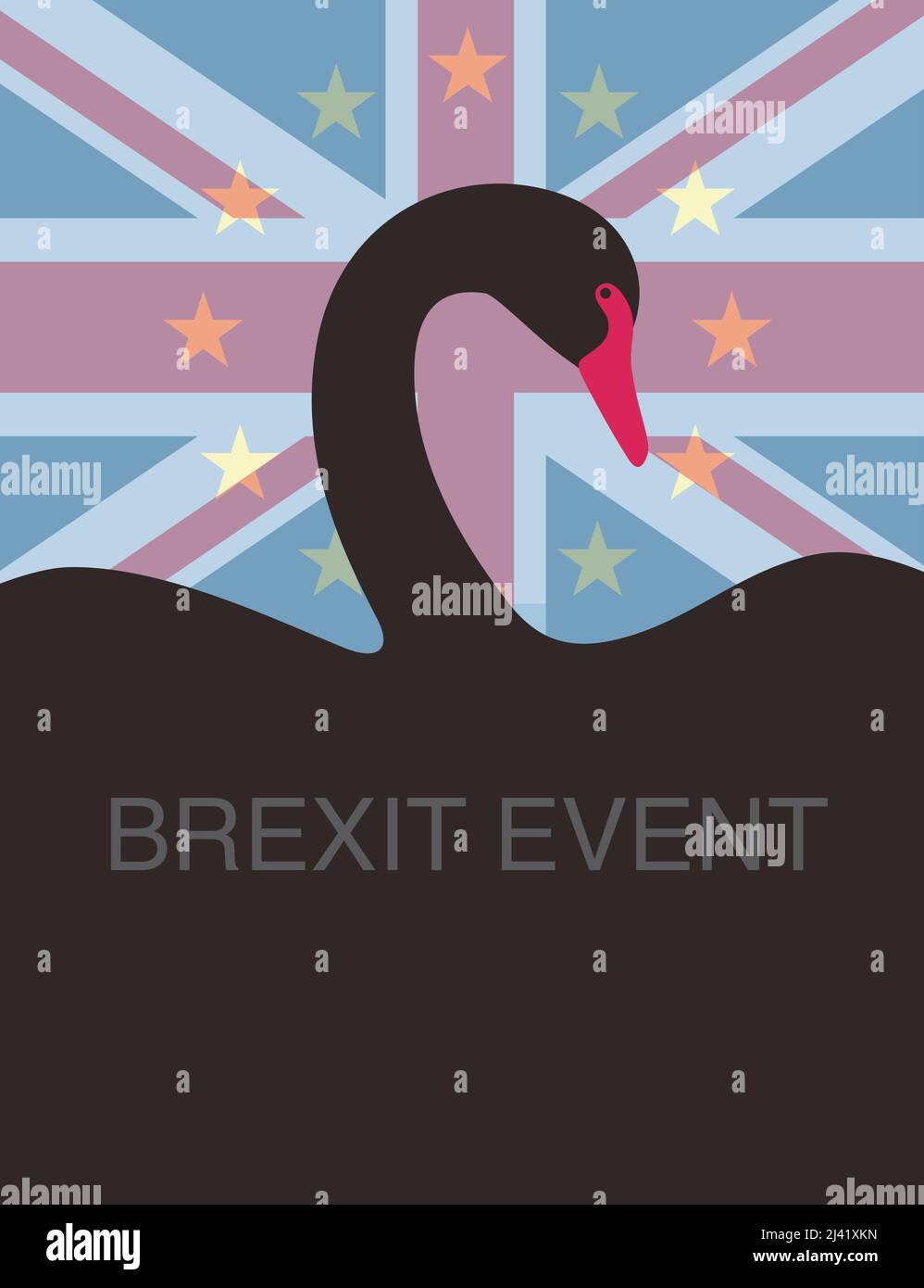 Brexit, black swan event poster vector illustration Stock Vector Image ...