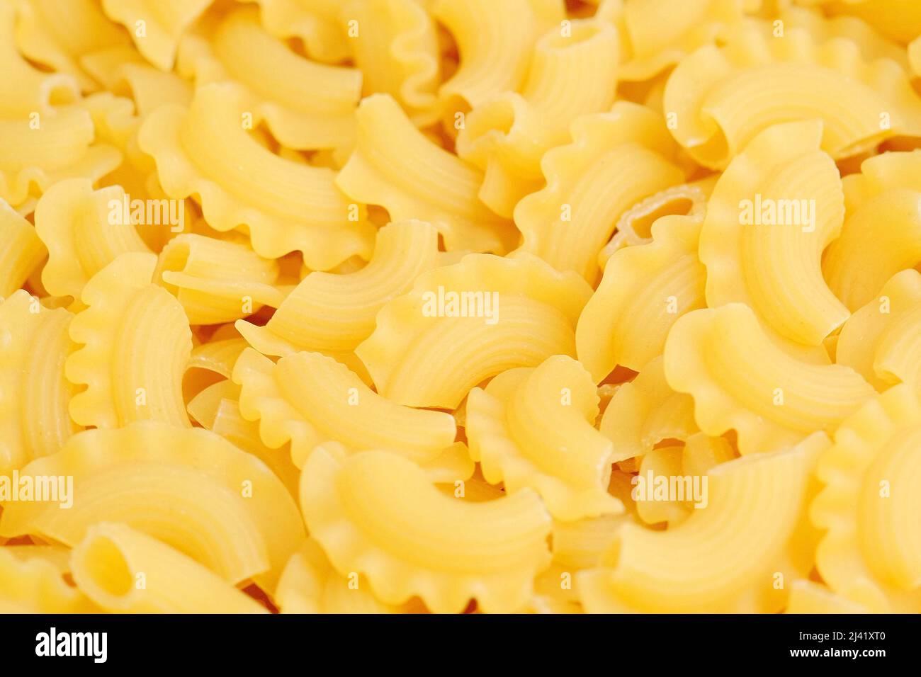 Dry uncooked Italian Creste di gallo pasta Stock Photo - Alamy