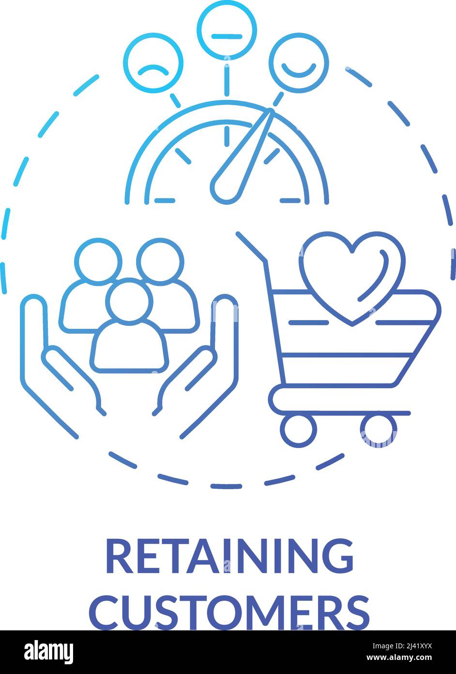 Retaining customers blue gradient concept icon Stock Vector Image & Art ... Retaining customers blue gradient concept icon Stock Vector Image & Art ...