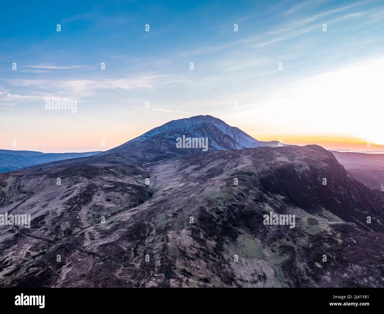 Aerial view of the Errigal in County Donegal, Ireland Stock Photo - Alamy