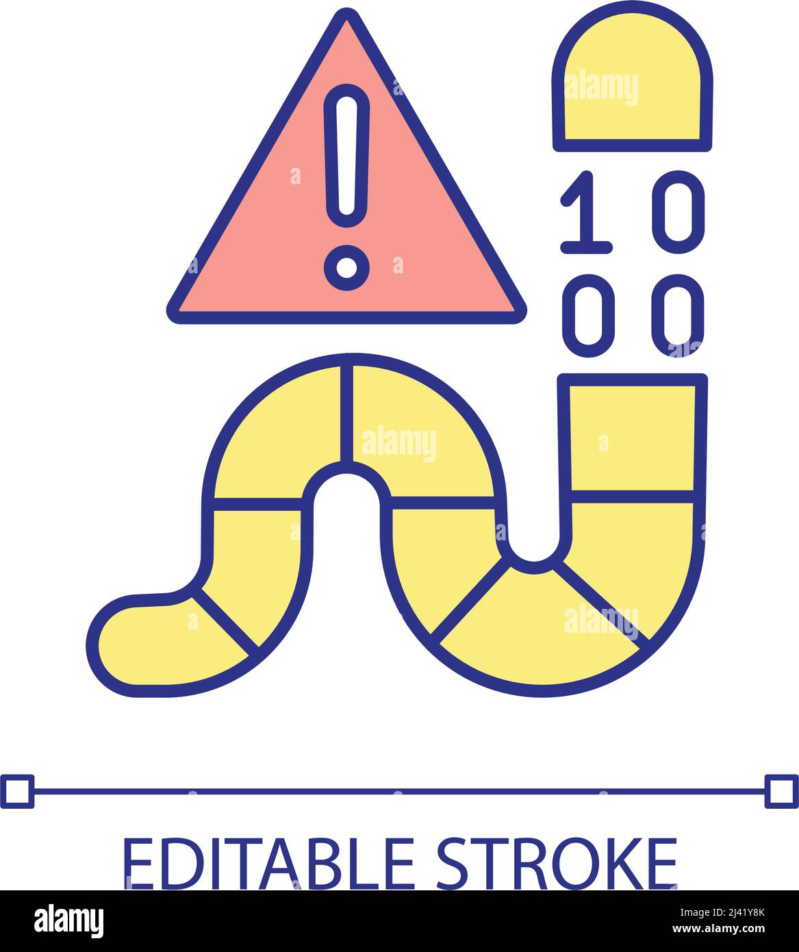 Computer worm RGB color icon Stock Vector Image & Art - Alamy