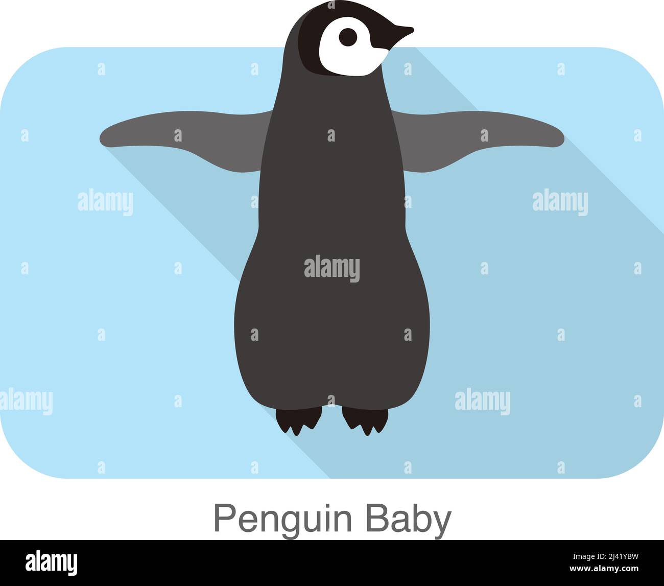 Penguin baby standing, Penguin seed series, vector Stock Vector Image ...