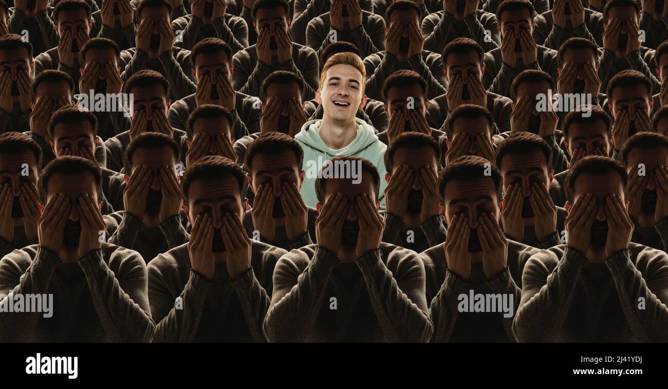 Crowd Of Identical People