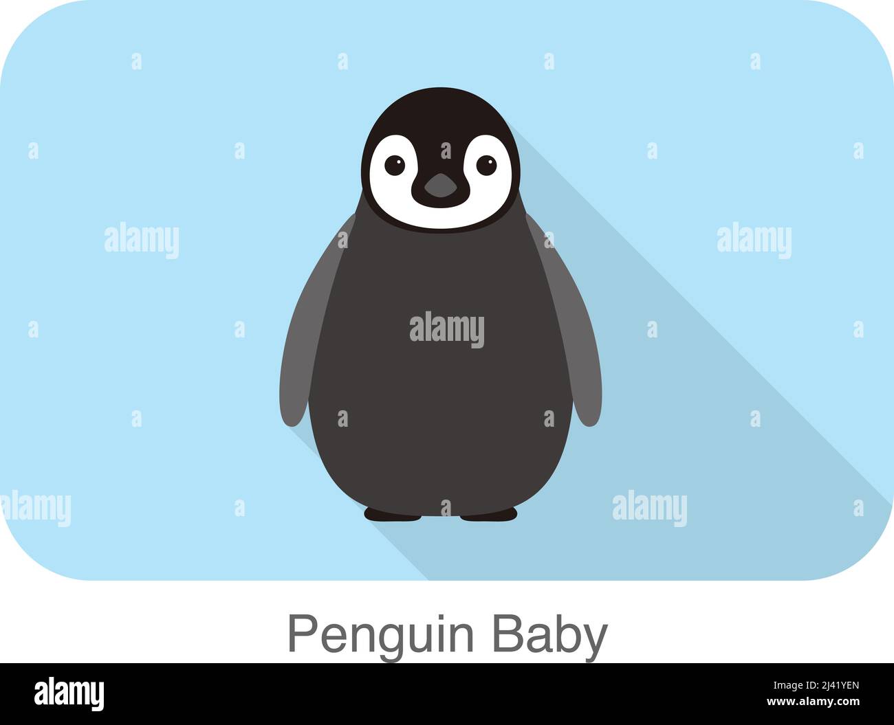 Penguin baby standing, Penguin seed series, vector Stock Vector Image ...