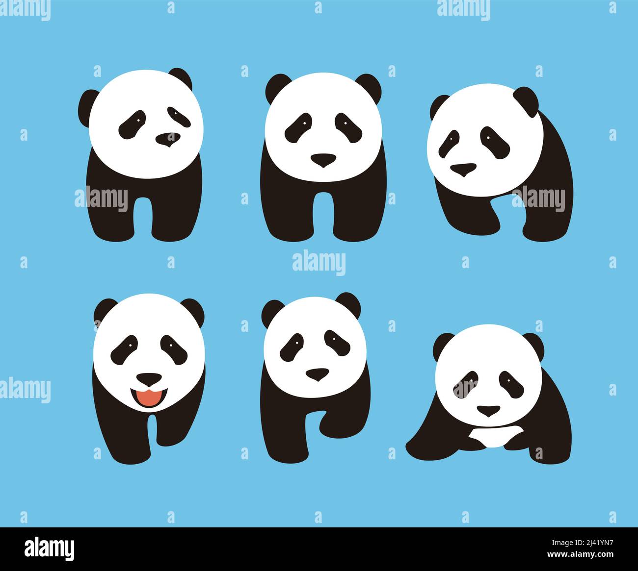 cute panda baby set, flat design, vector Stock Vector Image & Art - Alamy