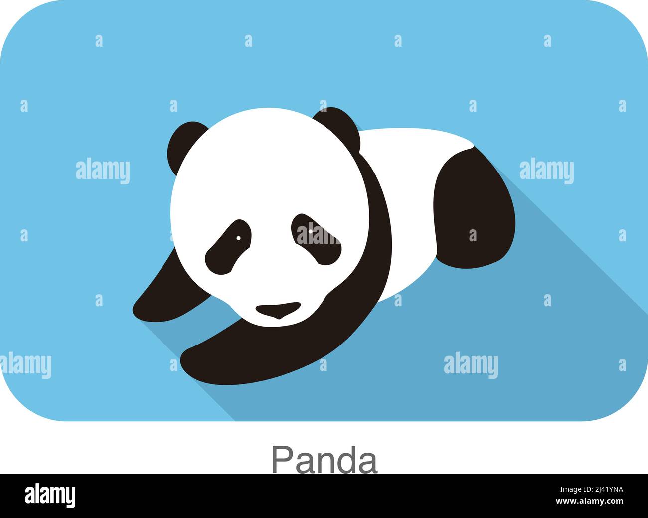 cute panda baby, flat design, vector illustrator Stock Vector Image ...