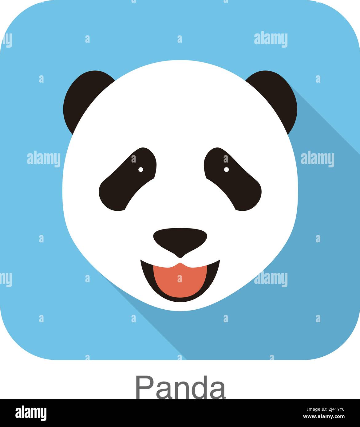 Icono Panda Panda Vector Icon Panda Emoji Illustration Stock Vector