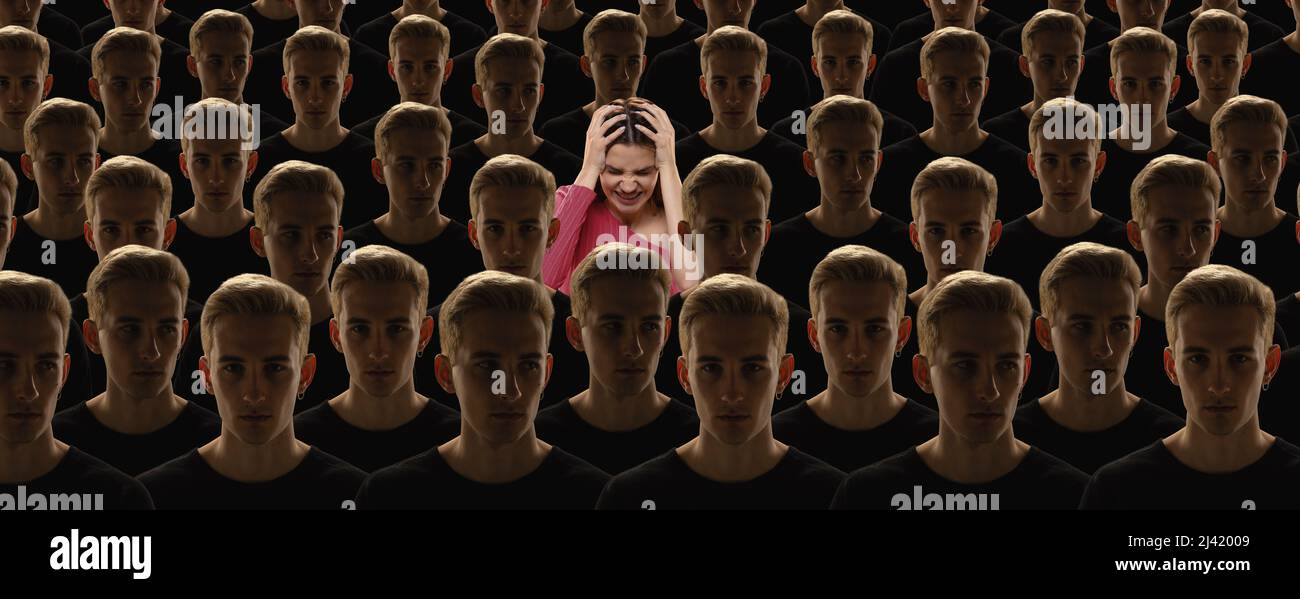 Crowd Of Identical People