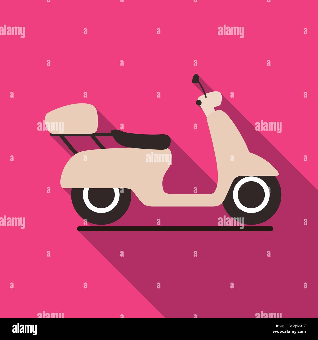 cute motorcycle flat icon design vector illustration Stock Vector Image ...
