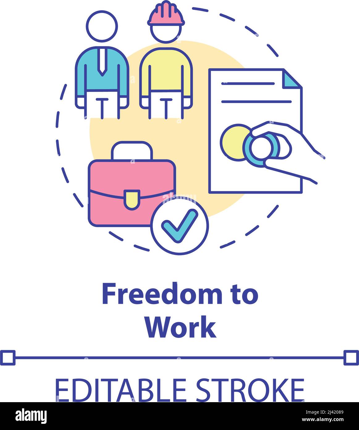 Freedom to work concept icon Stock Vector Image & Art - Alamy
