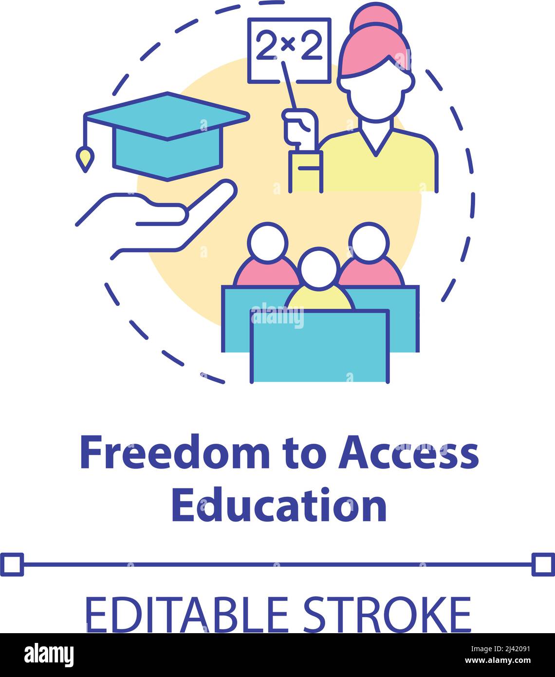 Freedom to access education concept icon Stock Vector Image & Art - Alamy