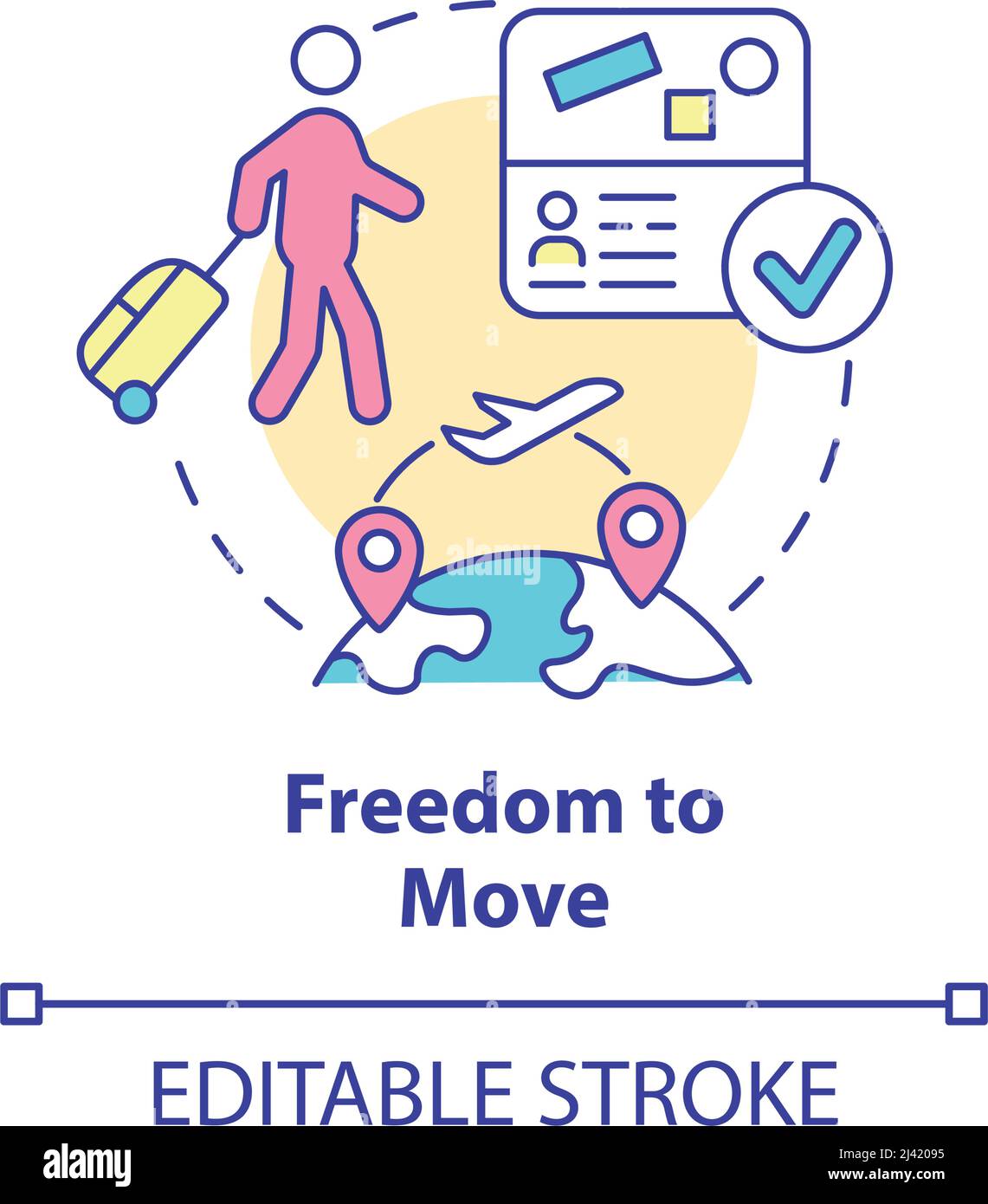 Freedom to move concept icon Stock Vector Image & Art - Alamy