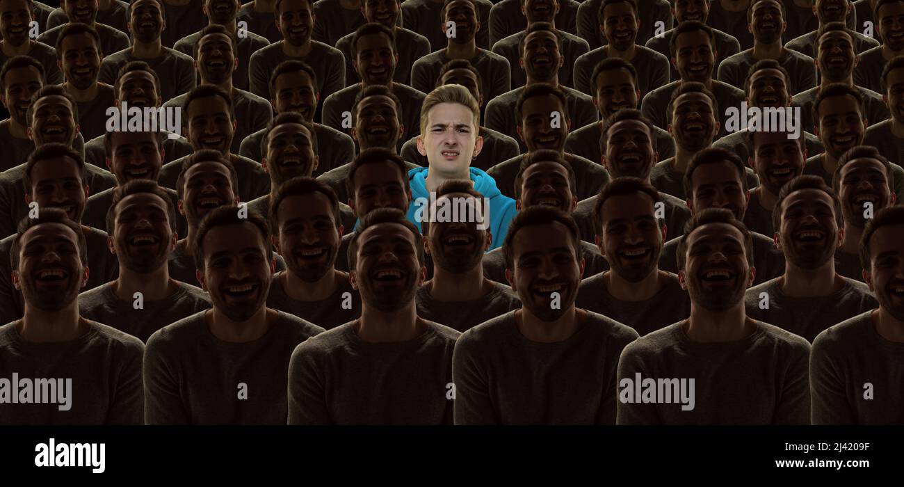 Crowd Of Identical People