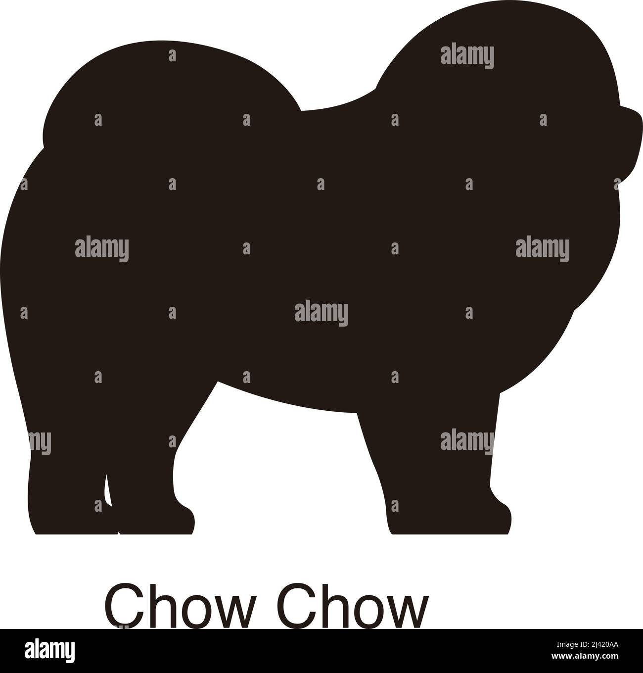 Chow Chow dog silhouette, side view, vector illustration Stock Vector ... Chow Chow dog silhouette, side view, vector illustration Stock Vector ...