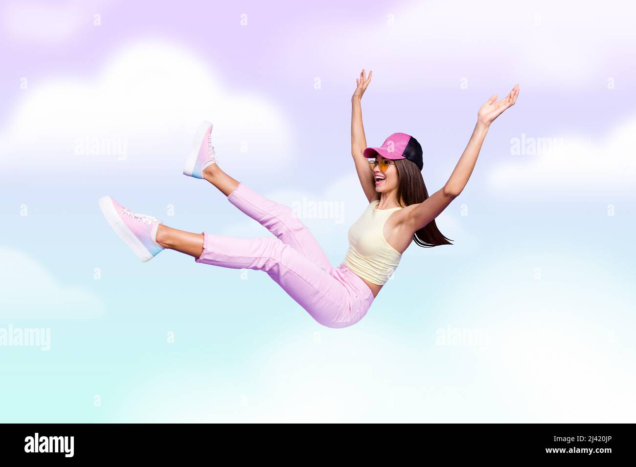 Girl Falling From Clouds