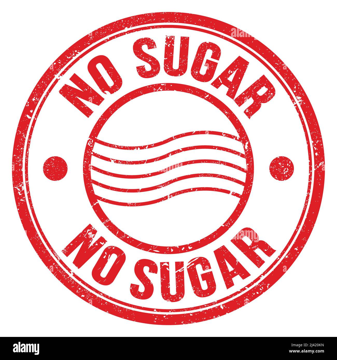 NO SUGAR word written on red round postal stamp sign Stock Photo - Alamy