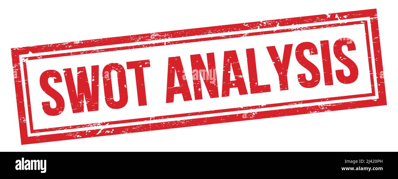 SWOT ANALYSIS text on red grungy vintage rectangle stamp Stock Photo ...
