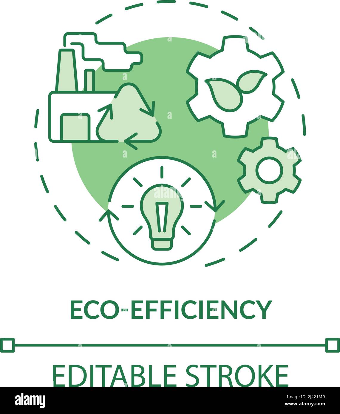 Eco-efficiency green concept icon Stock Vector Image & Art - Alamy