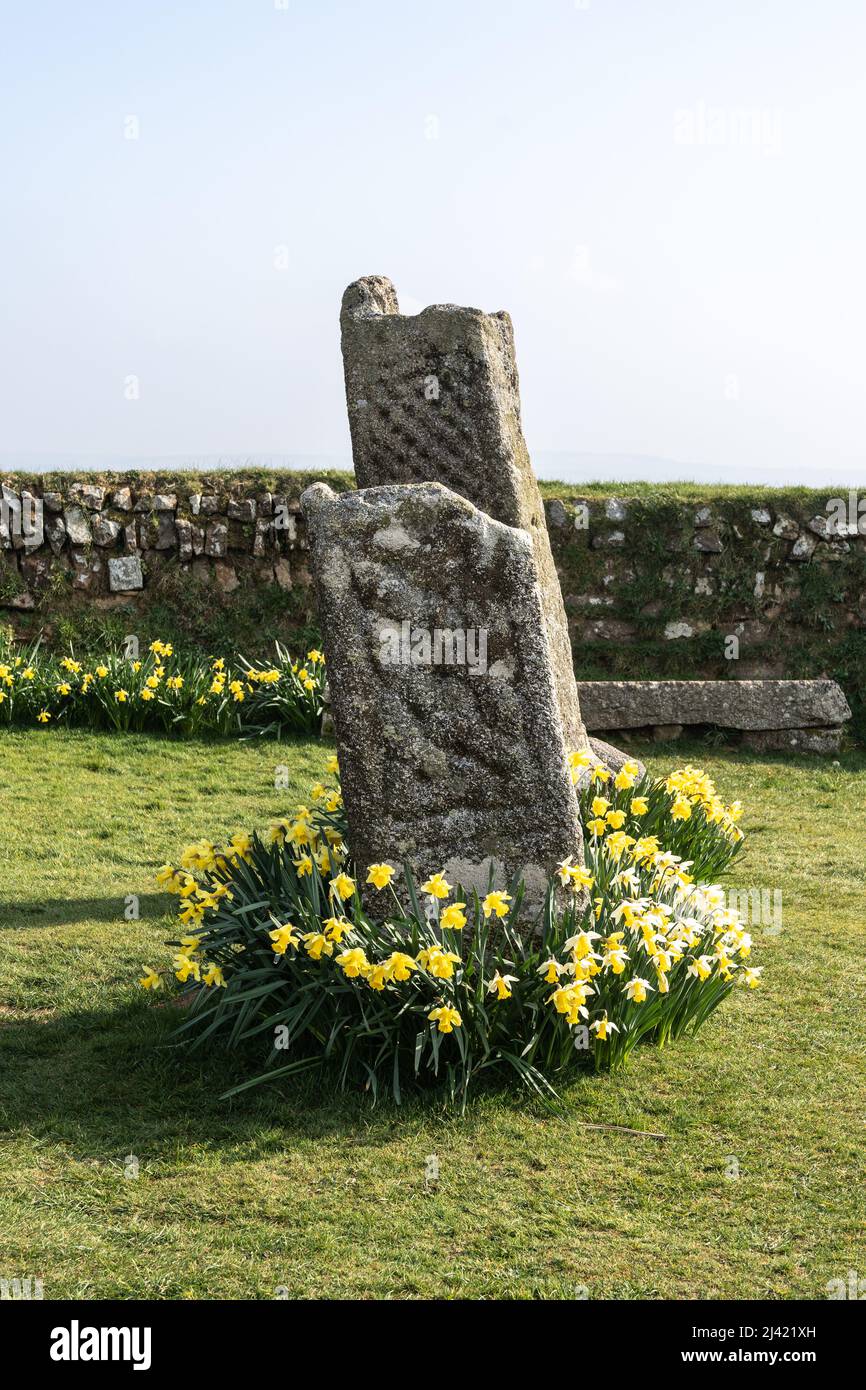 King Doniert's Stone, or The King's Cross, a 9th century Celtic cross ...
