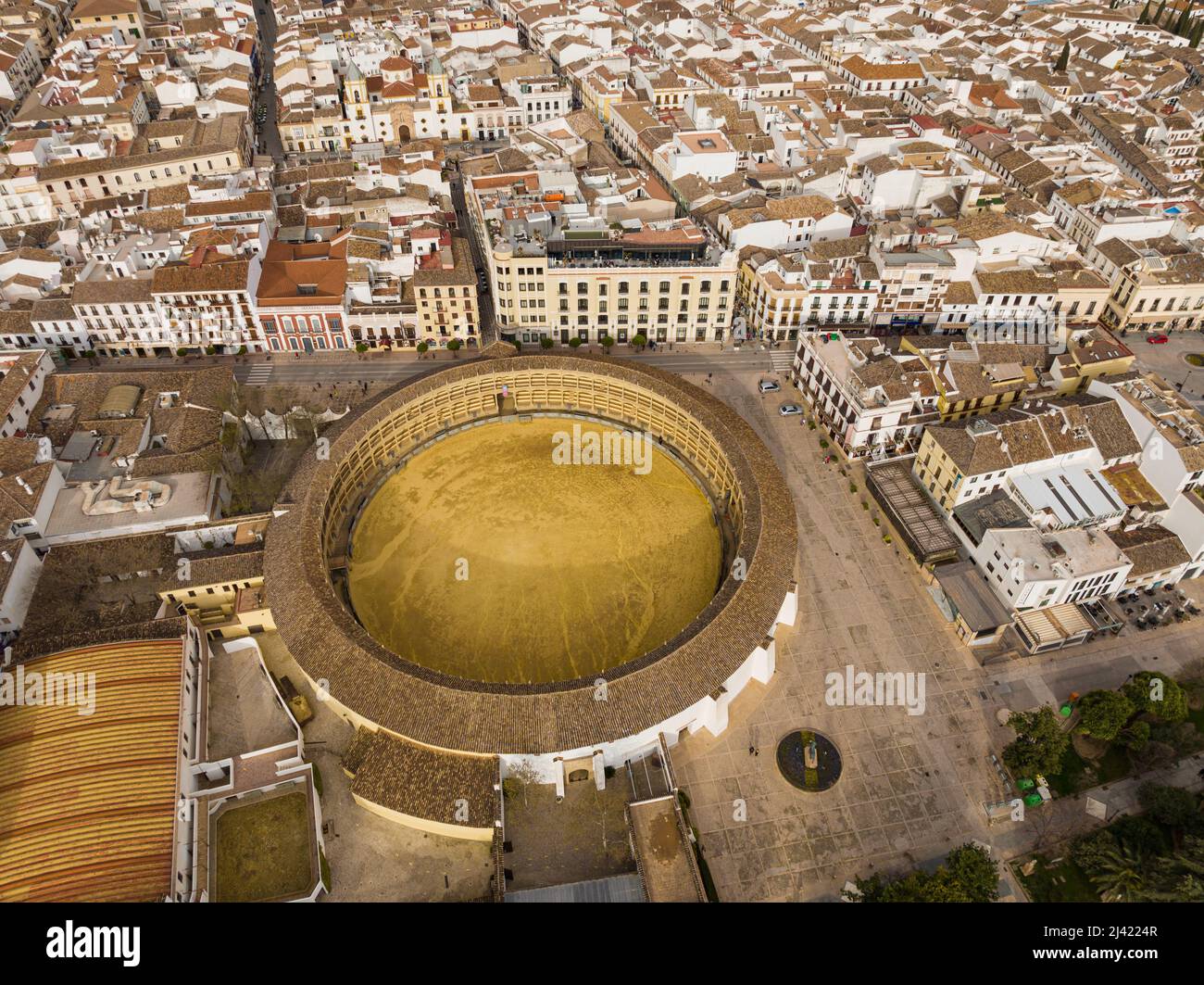 Aerial view of the Plaza de Toros de Ronda, Spain Stock Photo - Alamy