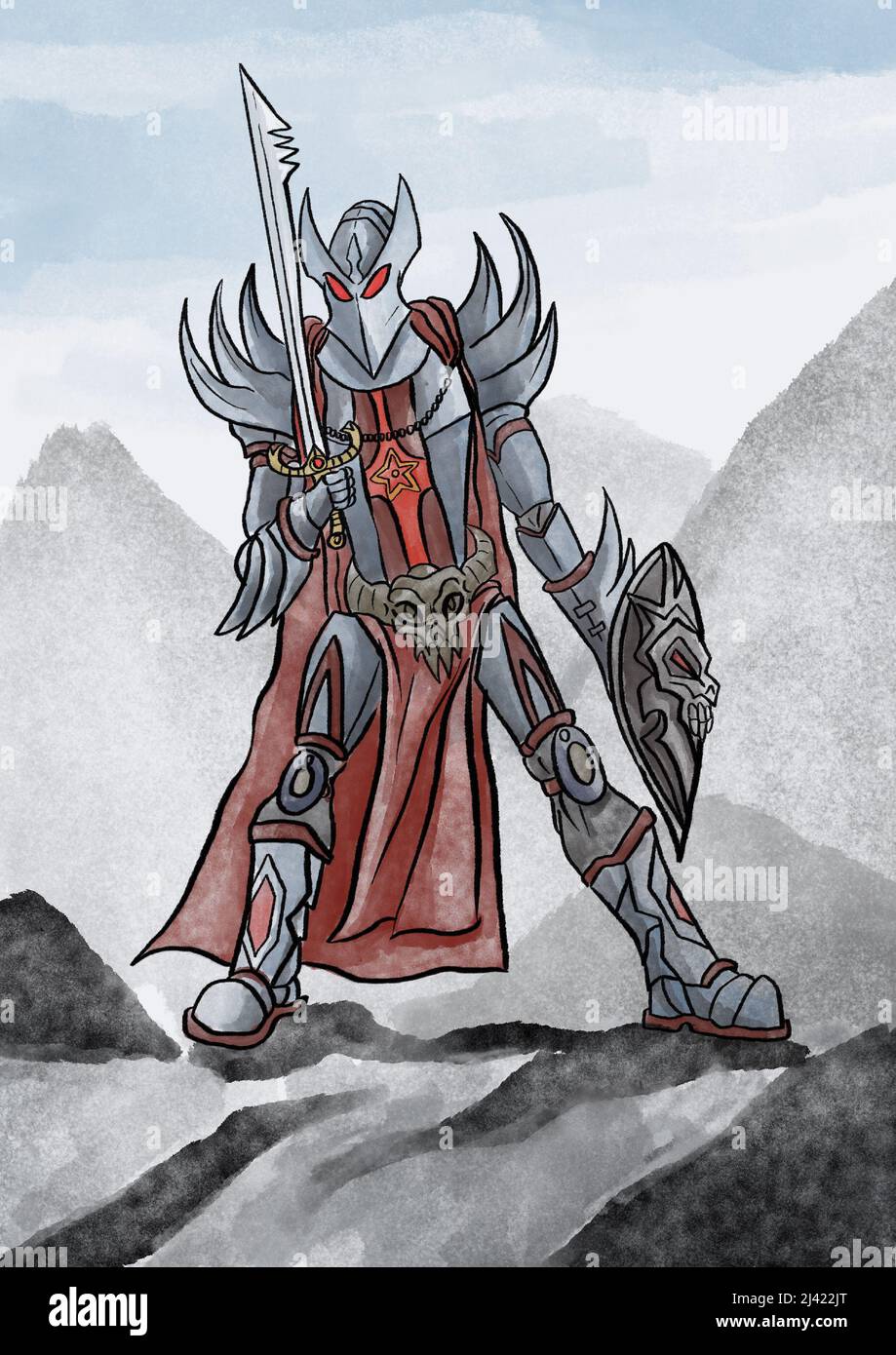knight fantasy illustration Stock Photo - Alamy