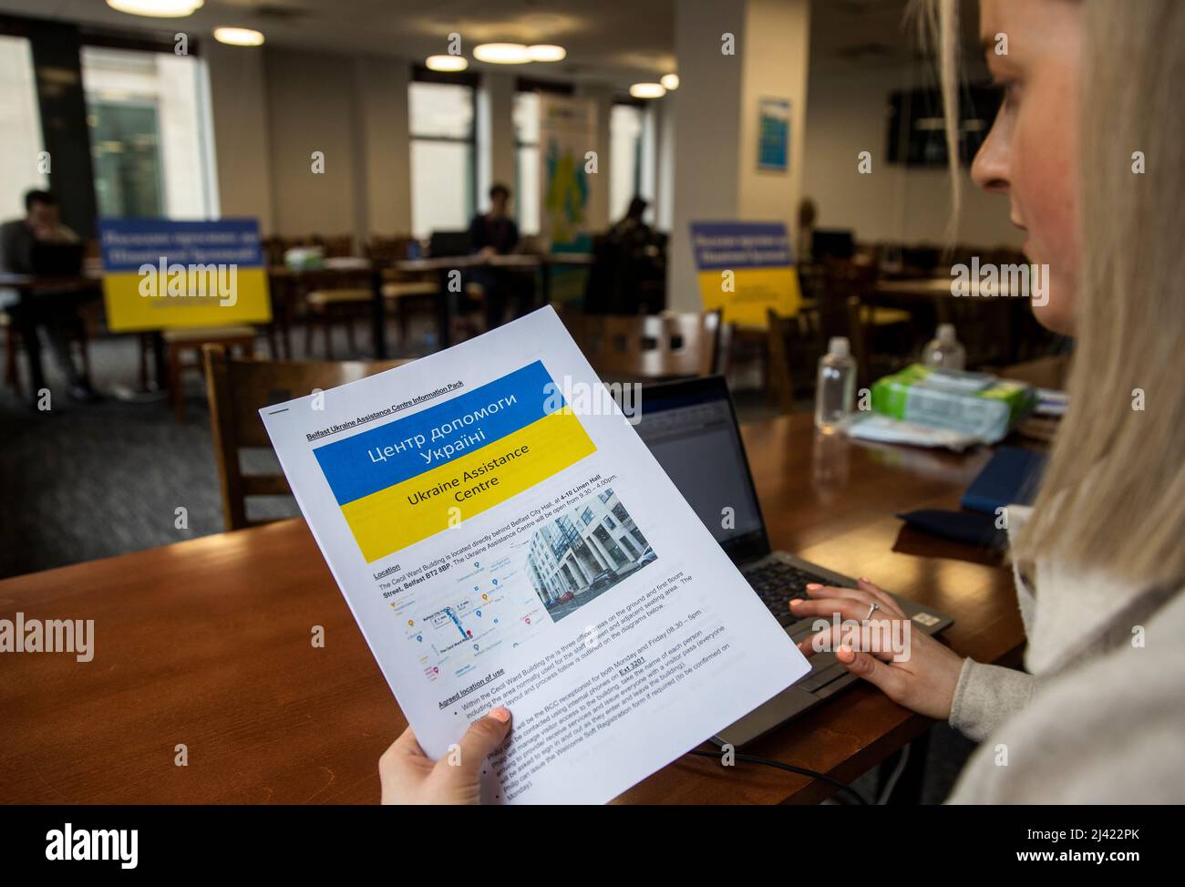 Rachel Magee for the Northern Ireland Education Authority holds an ...