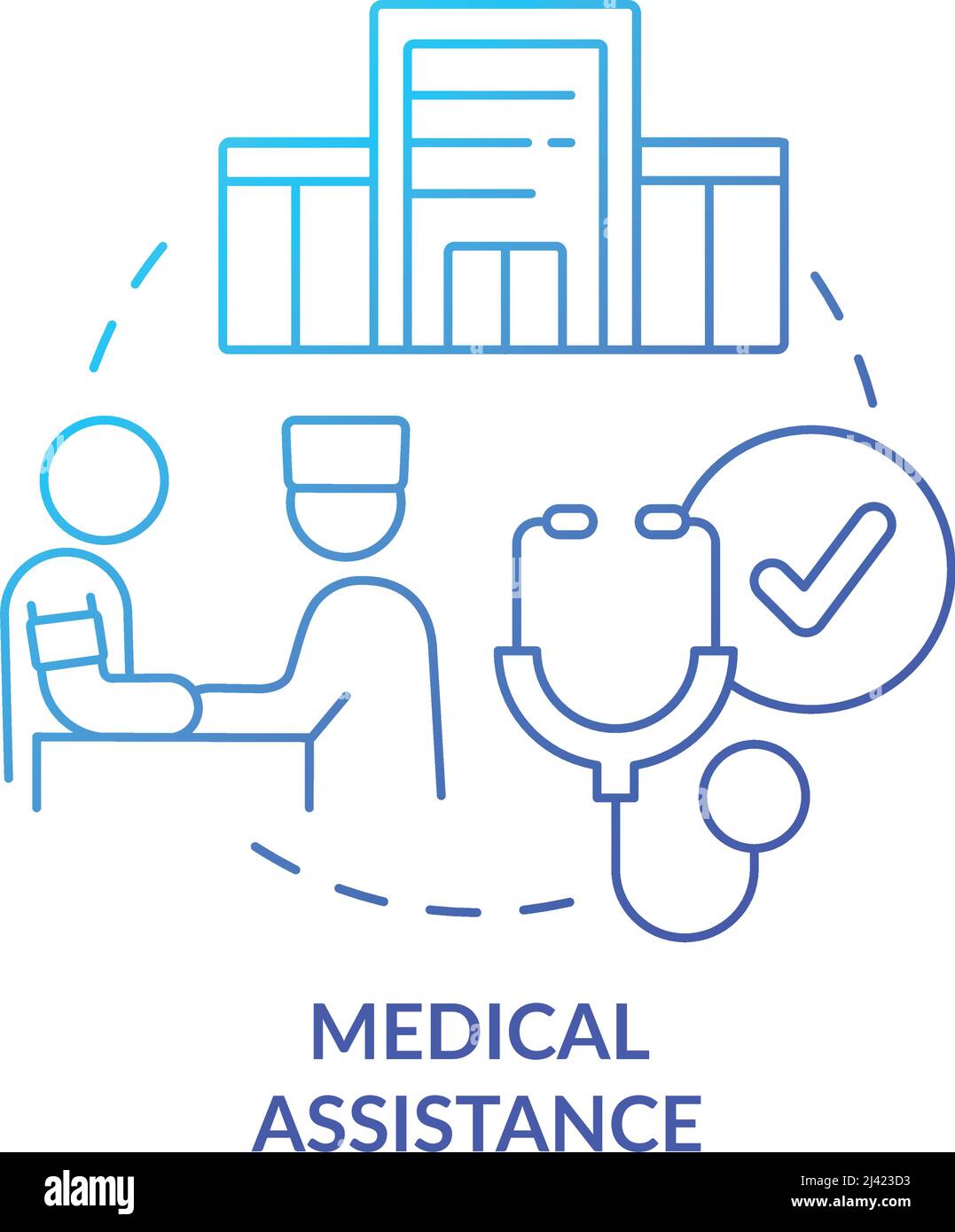 Medical assistance blue gradient concept icon Stock Vector Image & Art ...