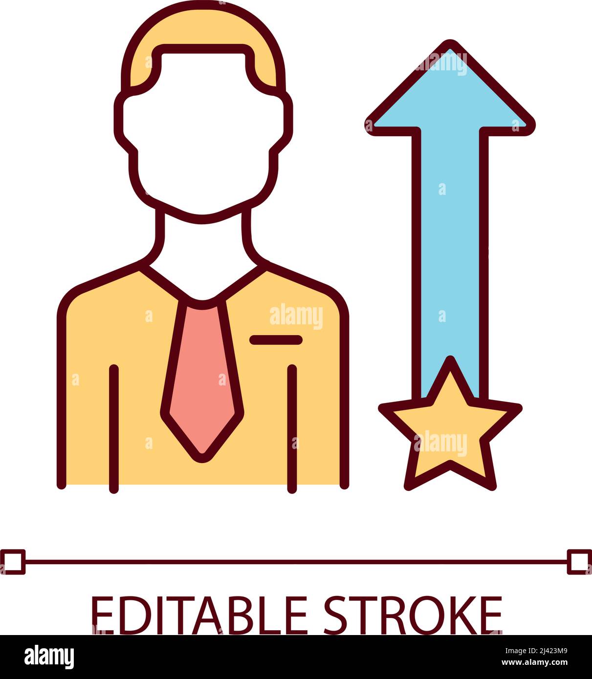 Raising employee qualification RGB color icon Stock Vector Image & Art ...
