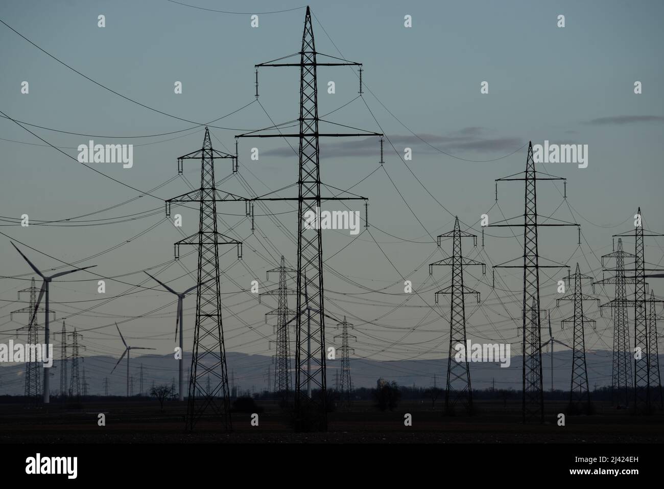 Power grid for energy supply Stock Photo - Alamy