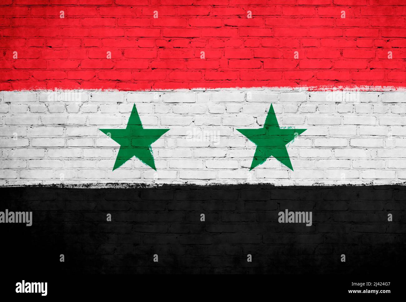 Syria flag painted brush stroke hi-res stock photography and images - Alamy