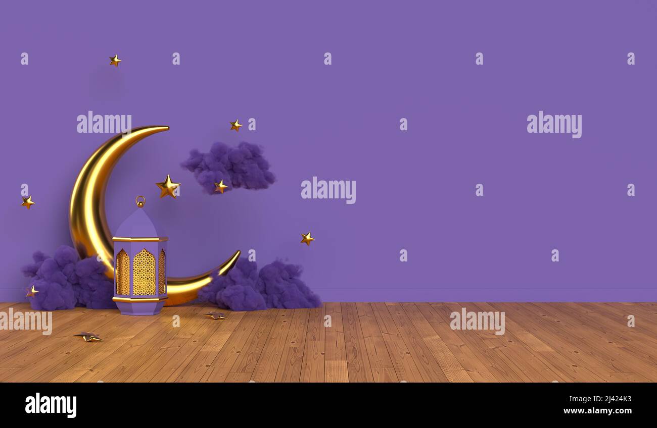 Islamic 3d rendering scene Stock Photo - Alamy