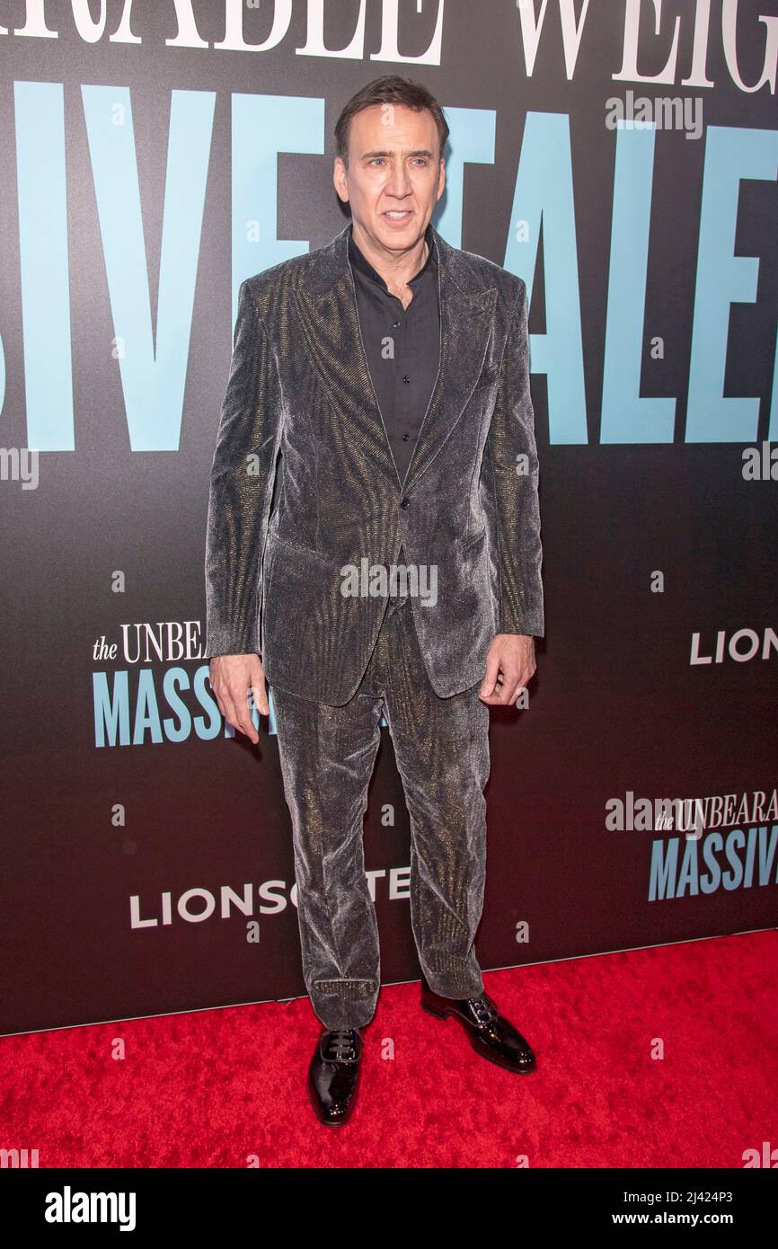 New York, United States. 10th Apr, 2022. Nicolas Cage attends "The ...