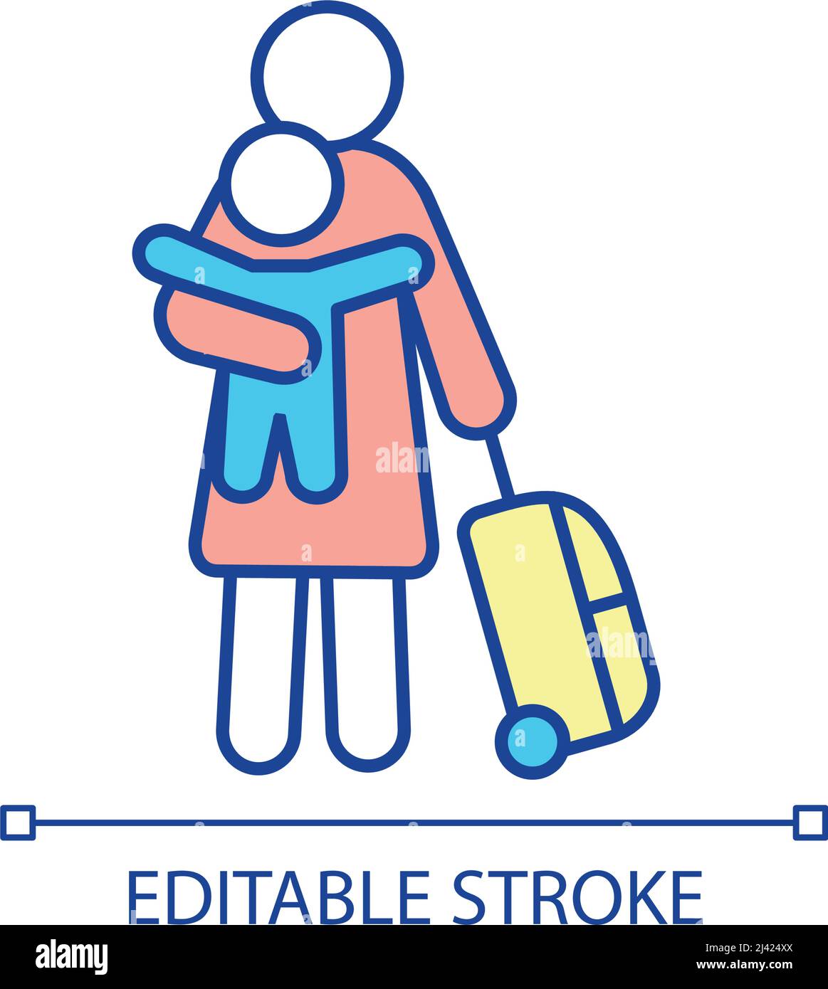 Moving family RGB color icon Stock Vector Image & Art - Alamy