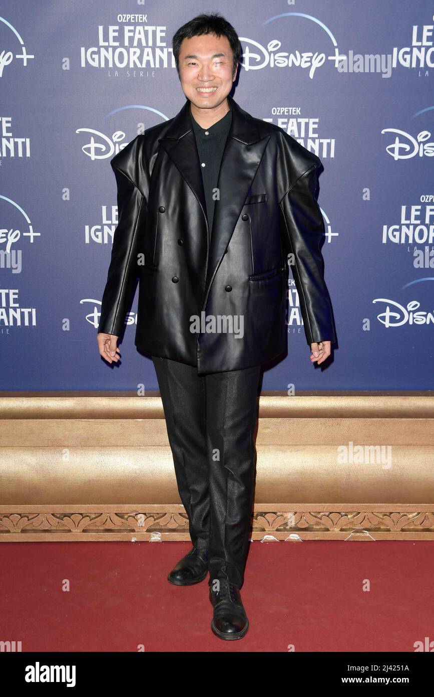 Shi Yang Shi attends the red carpet of the Disney series Le fate ignoranti at Teatro dell'Opera ...
