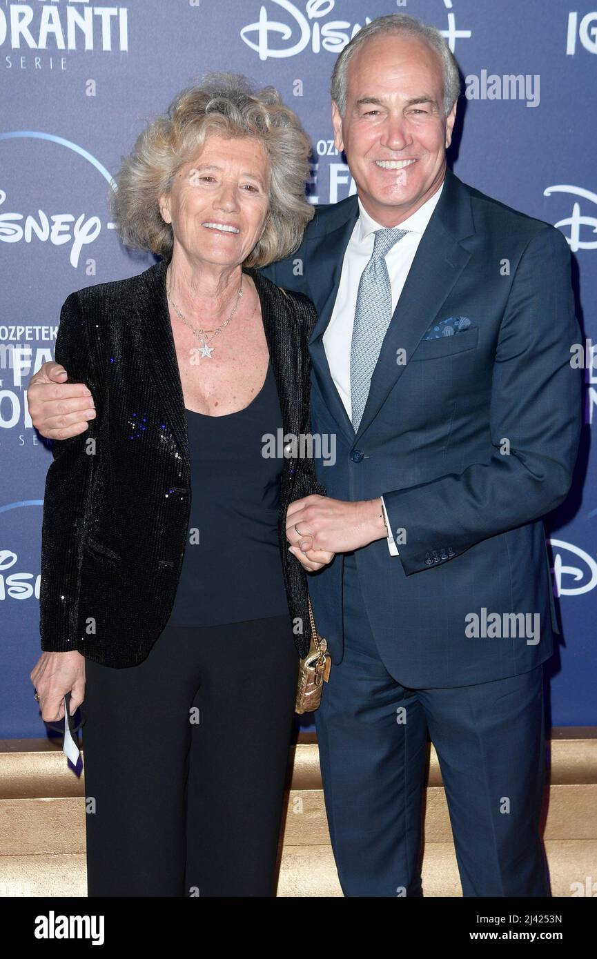 Tilde Corsi and Gianni Romoli attend the red carpet of the Disney ...