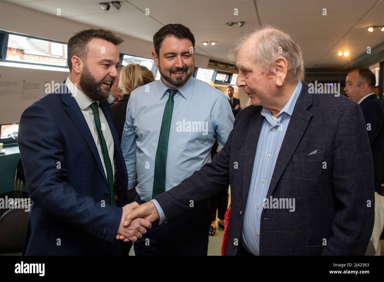 (Left to right) SDLP Leader Colum Eastwood MP, Paul Doherty, former ...
