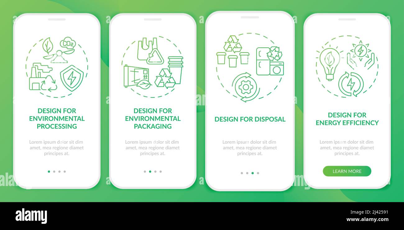 Design for environment green gradient onboarding mobile app screen ...