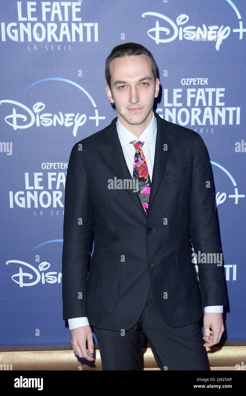 Pietro Turano attends the red carpet of the Disney series Le fate ...