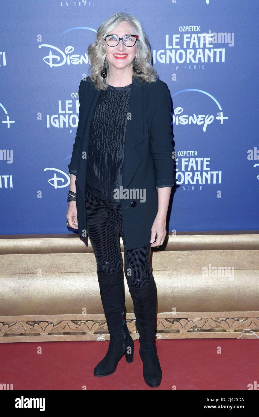 Lunetta Savino attends the red carpet of the Disney series Le fate ...