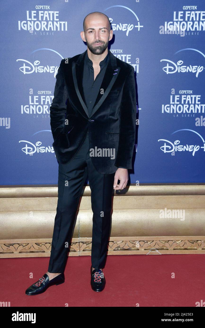 Angelo Rifino attends the red carpet of the Disney series Le fate ...