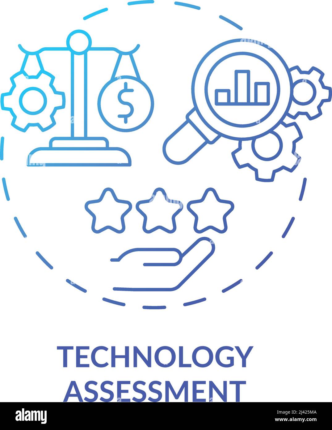 Technology assessment blue gradient concept icon Stock Vector Image ... Technology assessment blue gradient concept icon Stock Vector Image ...