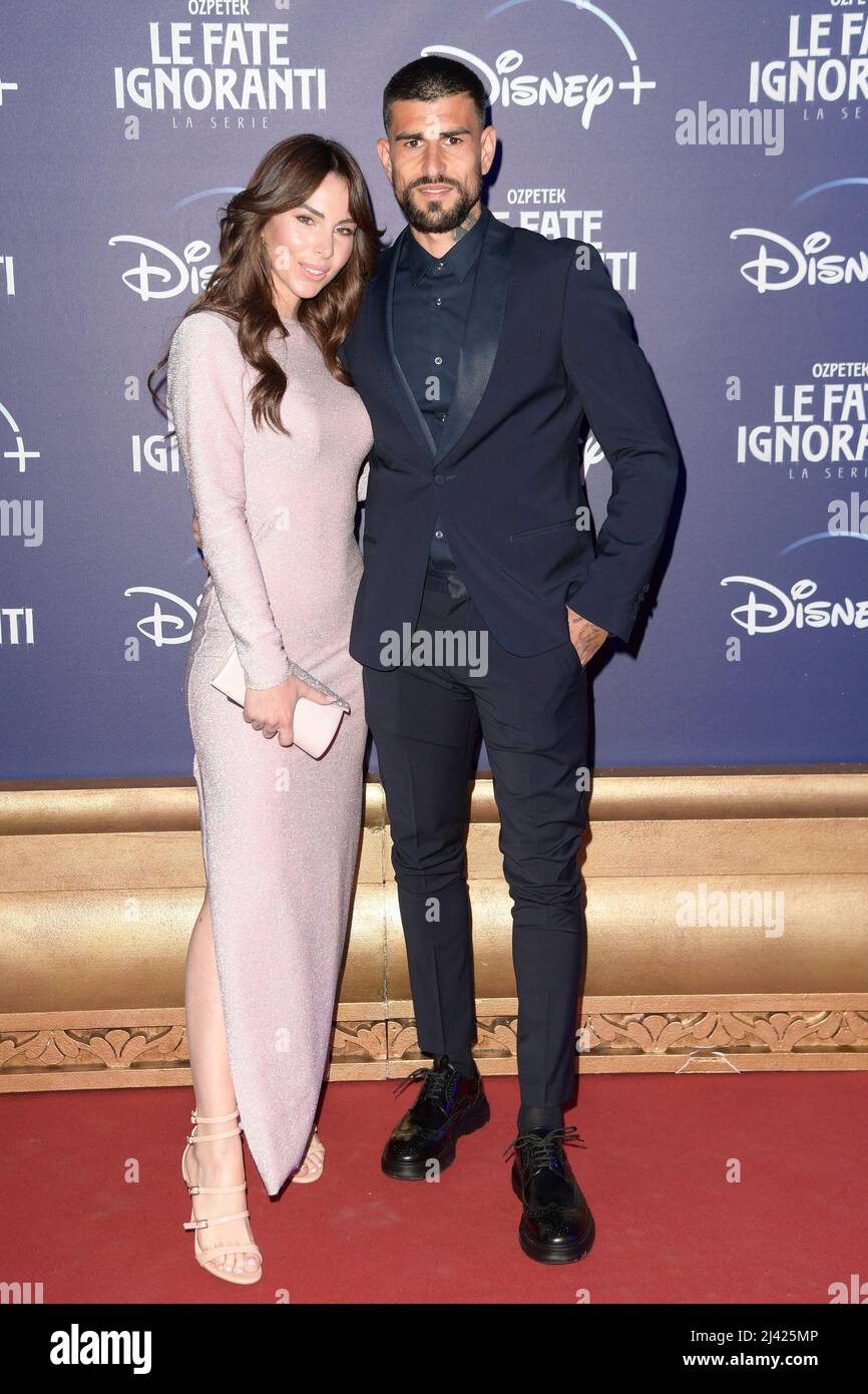 Micol Olivieri and Christan Massella attend the red carpet of the ...