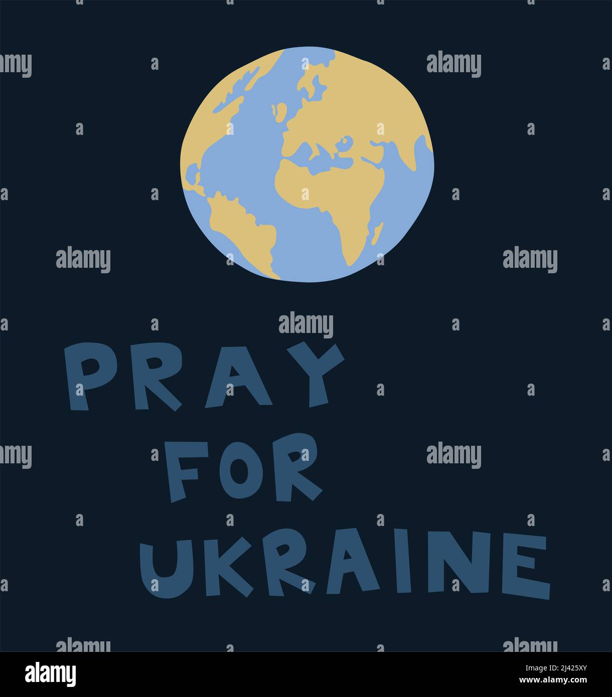 Pray ukraine lettering Stock Vector Images - Alamy