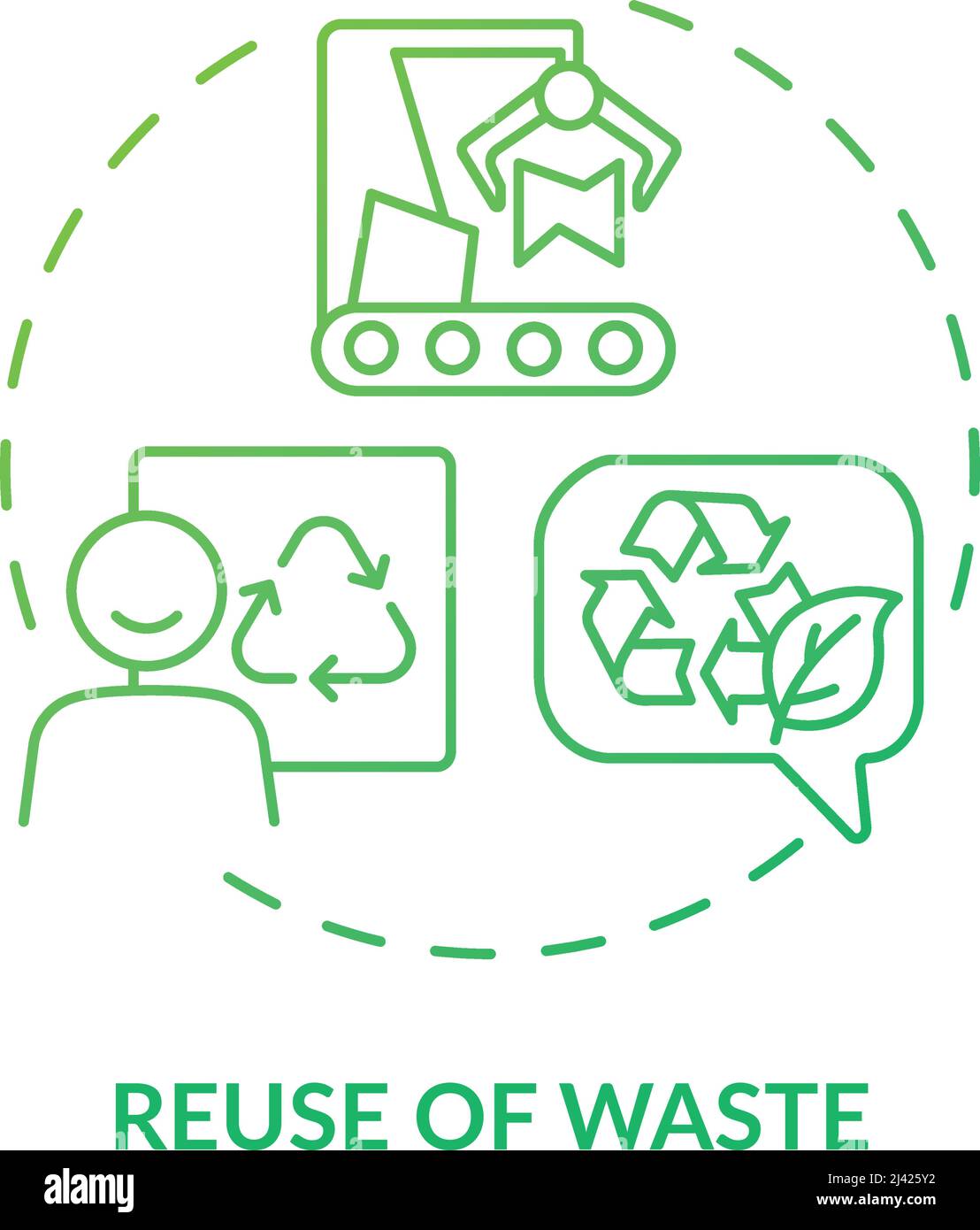 Waste recycling innovation reuse Stock Vector Images - Alamy