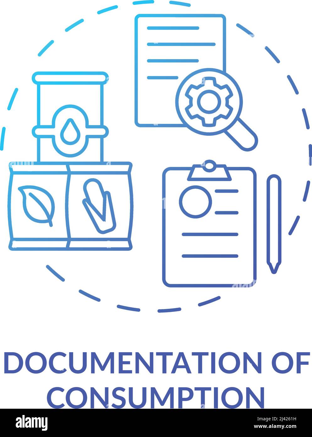 Documentation of consumption blue gradient concept icon Stock Vector ... Documentation of consumption blue gradient concept icon Stock Vector ...